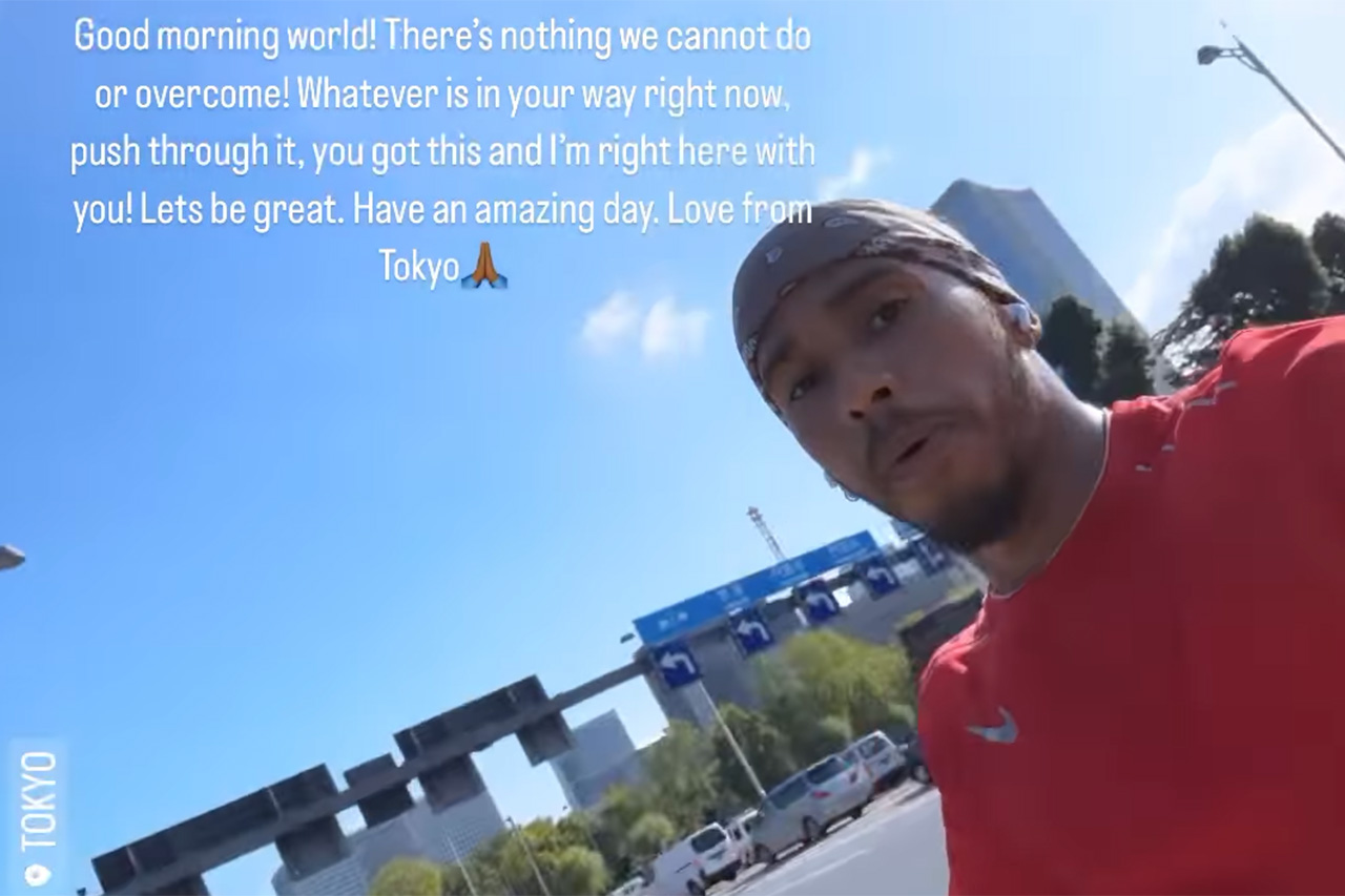 Lewis Hamilton run Imperial Palace To Prepare For GP F1 Japan F1 